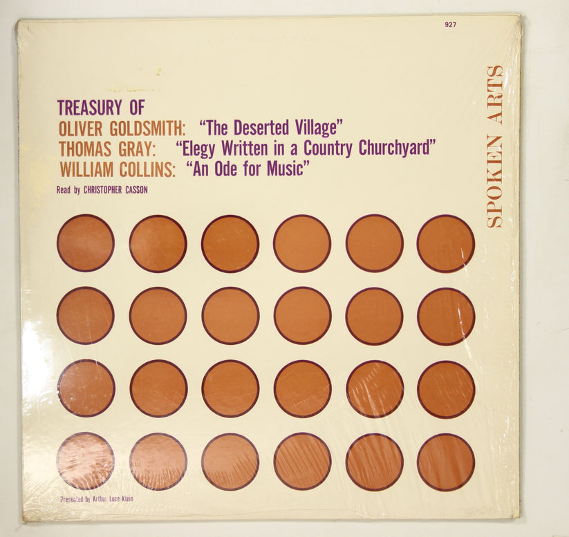 CHRISTOPHER CASSON / TREASURY OF OLIVER GOLDSMITH, THOMAS GRAY, WILLIA ...